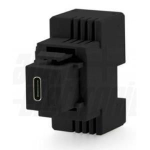 ALPHA ELETTRONICA CARICAT. KEYSTONE USB 5V 3A - NERO 5-9-12V INCASSO