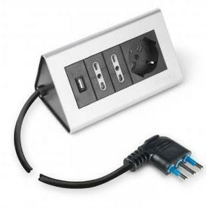 SCAME Multipresa da scrivania nera 16A 2P+T-16A - Rfelettrica